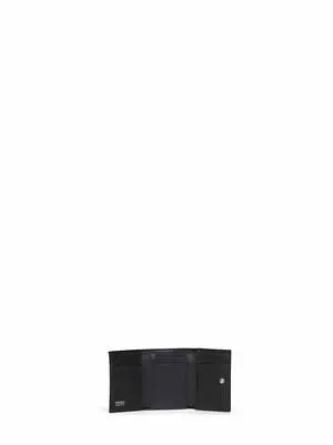 Fendi Black Mini Trifold Tube Compact Wallet
