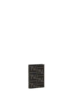 Fendi Tobacco Brown Card Case Ff Jacquard Card Case