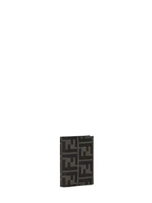 Fendi Tobacco Brown Card Case Ff Jacquard Card Case - Multicolor