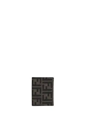 Fendi Tobacco Brown Card Case Ff Jacquard Card Case - Multicolor
