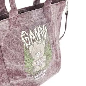 GANNI Small 'forest Teddy' Tote Bag