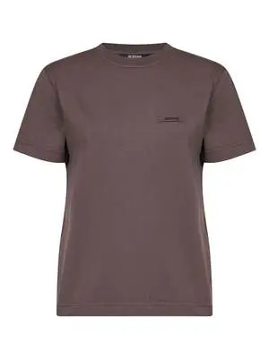 Jacquemus Short-sleeve T-shirt With Embroidered Grosgrain Logo - Multicolor