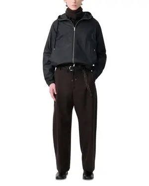 Studio Nicholson Cotton Drawstring Hood Zip Jacket