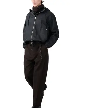 Studio Nicholson Cotton Drawstring Hood Zip Jacket
