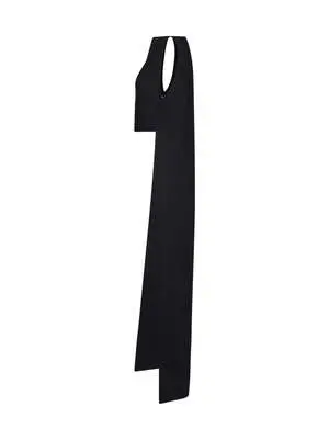 JIL SANDER Asymmetric Virgin Wool Top - Multicolor