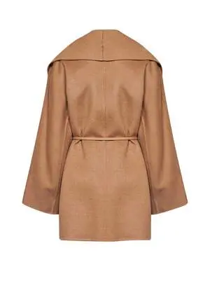 Max Mara Mabilita Short Cardigan Coat In Camel