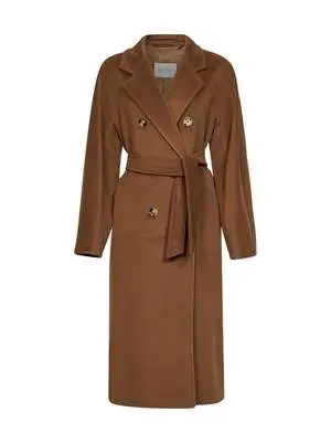 Max Mara Tobacco 101801 Icon Coat Madame Belted Coat - Multicolor