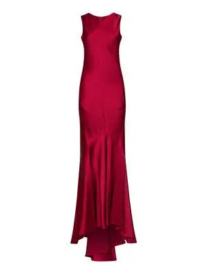 Max Mara Pomegranate Redenvers Satin Dress - Multicolor