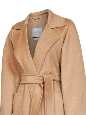 Max Mara Icon Belted Camel Wool Coat - Multicolor