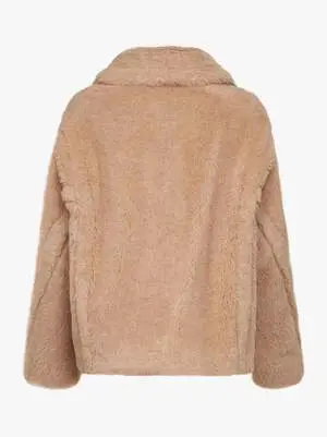 Max Mara Beige Teddy Mxmtritone Cropped Coat