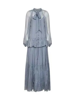 Chloé Silk Muslin Fluid Maxi Dress - Multicolor