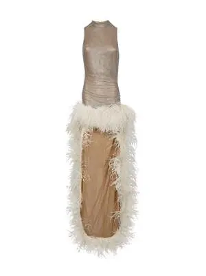 Giuseppe Di Morabito Silver Crystal-embellished Asymmetric Maxi Dress - Multicolor