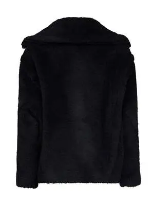 Max Mara Black Mxmalcuno Biker Coat