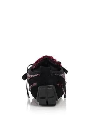 Simone Rocha Sequined Ballerina Sneakers With Bow Detailing - Deep Red