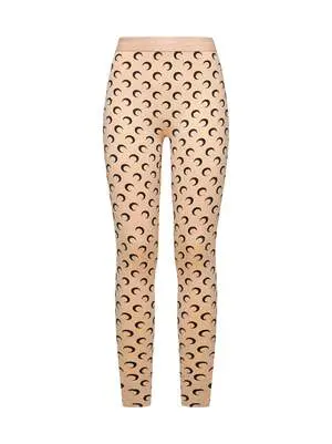 MARINE SERRE Crescent Moon Lycra Leggings - Multicolor