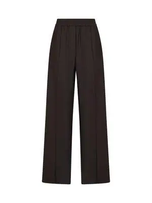 Brunello Cucinelli Wool Blend Wide Leg Trousers - Multicolor