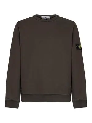 Stone Island Stone Island Men Coal Grey Organic Stretch Cotton Crewneck Sweatshirt Multicolor
