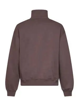 Jacquemus Brown The Gros Grain Zipped-rollneck Sweatshirt