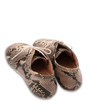 Dries Van Noten Snake Print Leather Sneakers