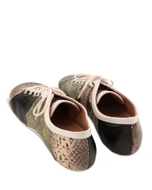 Dries Van Noten Retro Patchwork Leather Sneakers