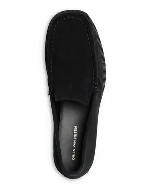 Dries Van Noten Suede Loafers - Black