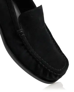 Dries Van Noten Suede Loafers - Black