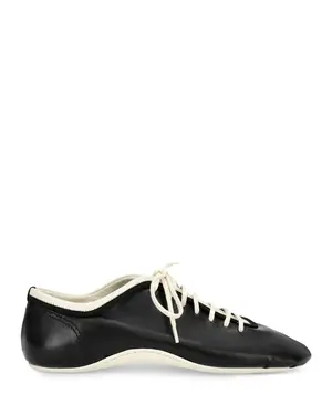 Dries Van Noten Ballerina Leather Sneakers - Black