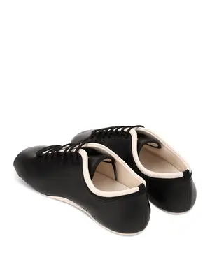 Dries Van Noten Ballerina Leather Sneakers - Black