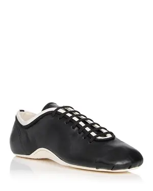 Dries Van Noten Leather Ballerina Sneakers - Black