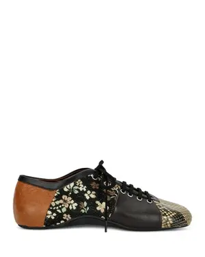 Dries Van Noten Ballerina Patchwork Leather Sneakers