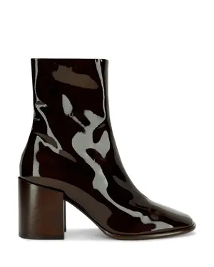 Dries Van Noten Patent Leather Ankle Boots