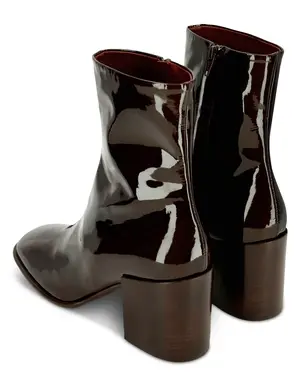 Dries Van Noten Patent Leather Ankle Boots