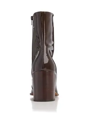 Dries Van Noten Patent Leather Ankle Boots
