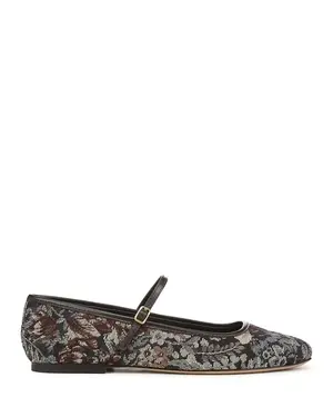 Veronica Beard Ellie Velvet Mary Jane Flats