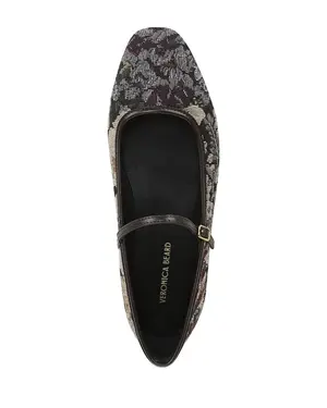 Veronica Beard Ellie Velvet Mary Jane Flats