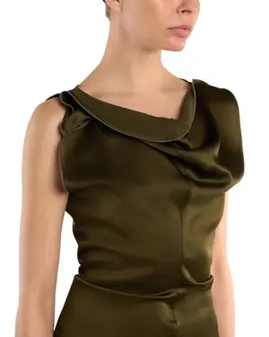 Victoria Beckham Draped Tailored Midi Dress