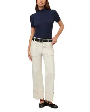 Fifteen Twenty Tracey Cotton Blend Patch Pocket Cuffed Jeans