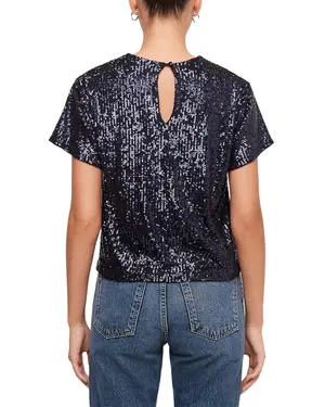 Fifteen Twenty Aerin Sequin Short Sleeve Top