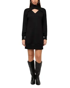 Fifteen Twenty Claylee Crossover Turtleneck Dress