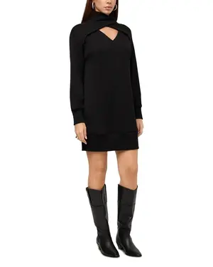 Fifteen Twenty Claylee Crossover Turtleneck Dress