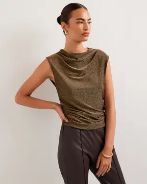 Fifteen Twenty Paige Sleeveless Shirred Top