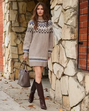 Fifteen Twenty Vera Jacquard Sweater Dress