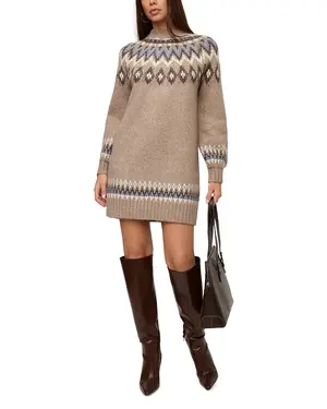 Fifteen Twenty Vera Jacquard Sweater Dress