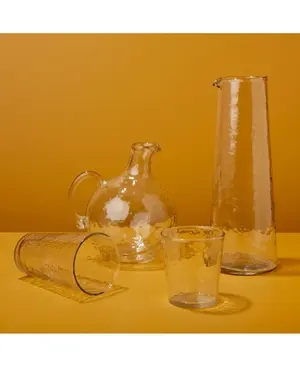 BE HOME Pebble Glass Globe Pitcher