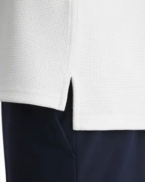 REISS Reed Textured Concealed Placket Polo Shirt
