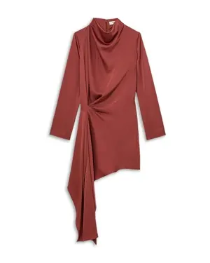 REISS Bethany Draped Asymmetrical Dress