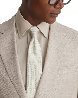 REISS Positano Tailored Fit Linen, Silk & Cotton Blend Blazer