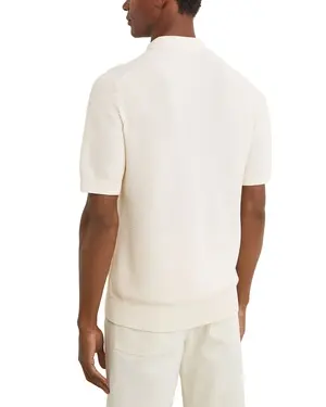 REISS Warren Basket Stitch Sweater Polo