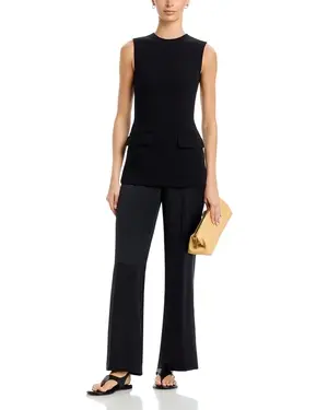Theory Mid Rise Satin Pants