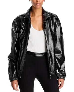 COURREGES Vinyl Track Jacket - Black